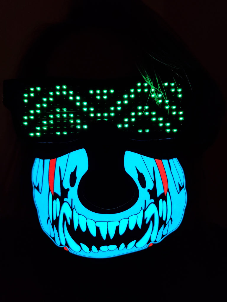 Sound Reactive Skull Glow Mask – Neon Culture