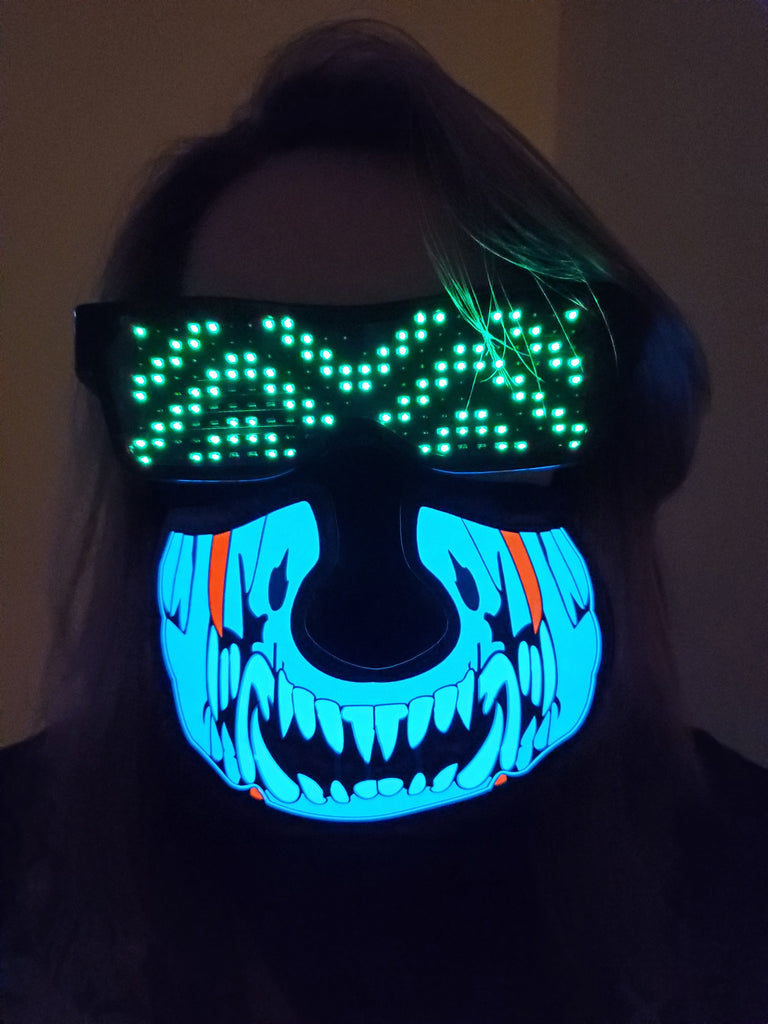 Sound Reactive Skull Glow Mask – Neon Culture