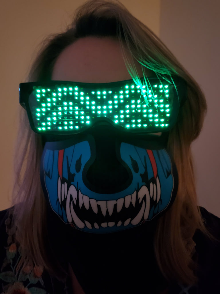 Sound Reactive Skull Glow Mask – Neon Culture