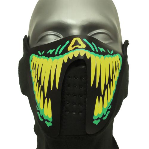 Sound Reactive Venom LED Rave Mask – Neon Culture